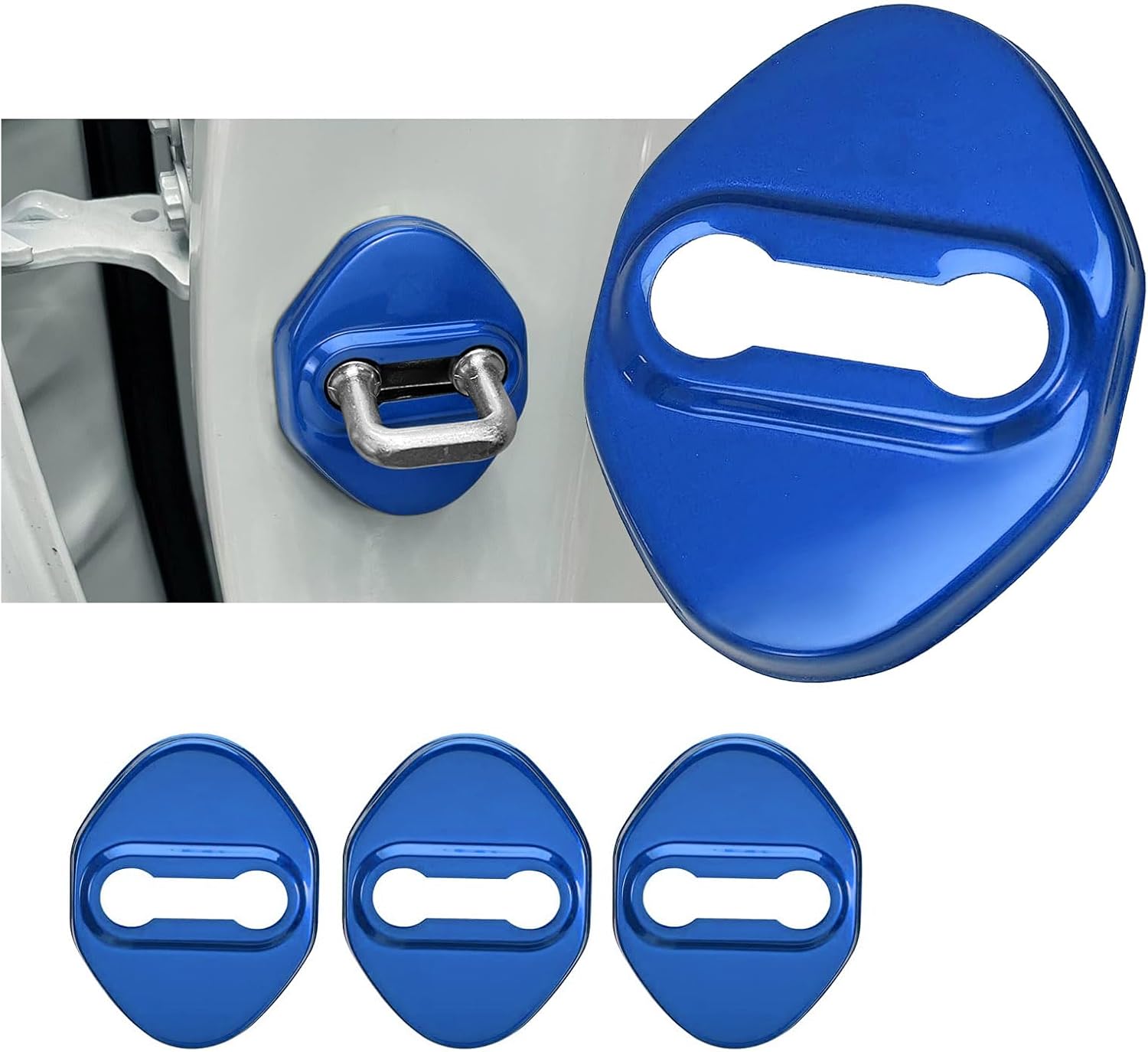 Amazon.com: gunhunt 4 Pack Car Door Lock Latches Cover, Stainless Steel ...