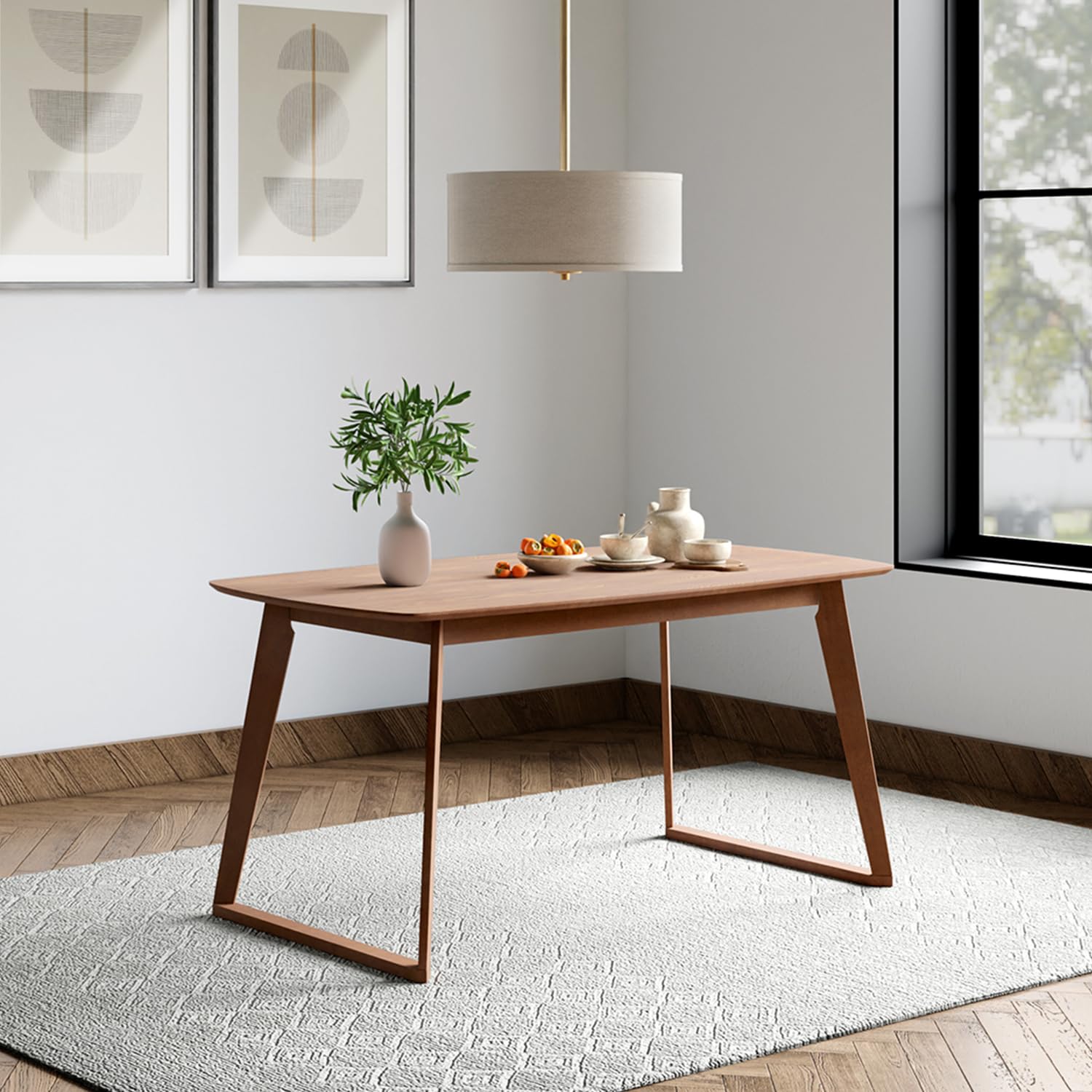 GODREJ INTERIO Joey 6-Seater Engineered Wood Rectangular Dining Table ...