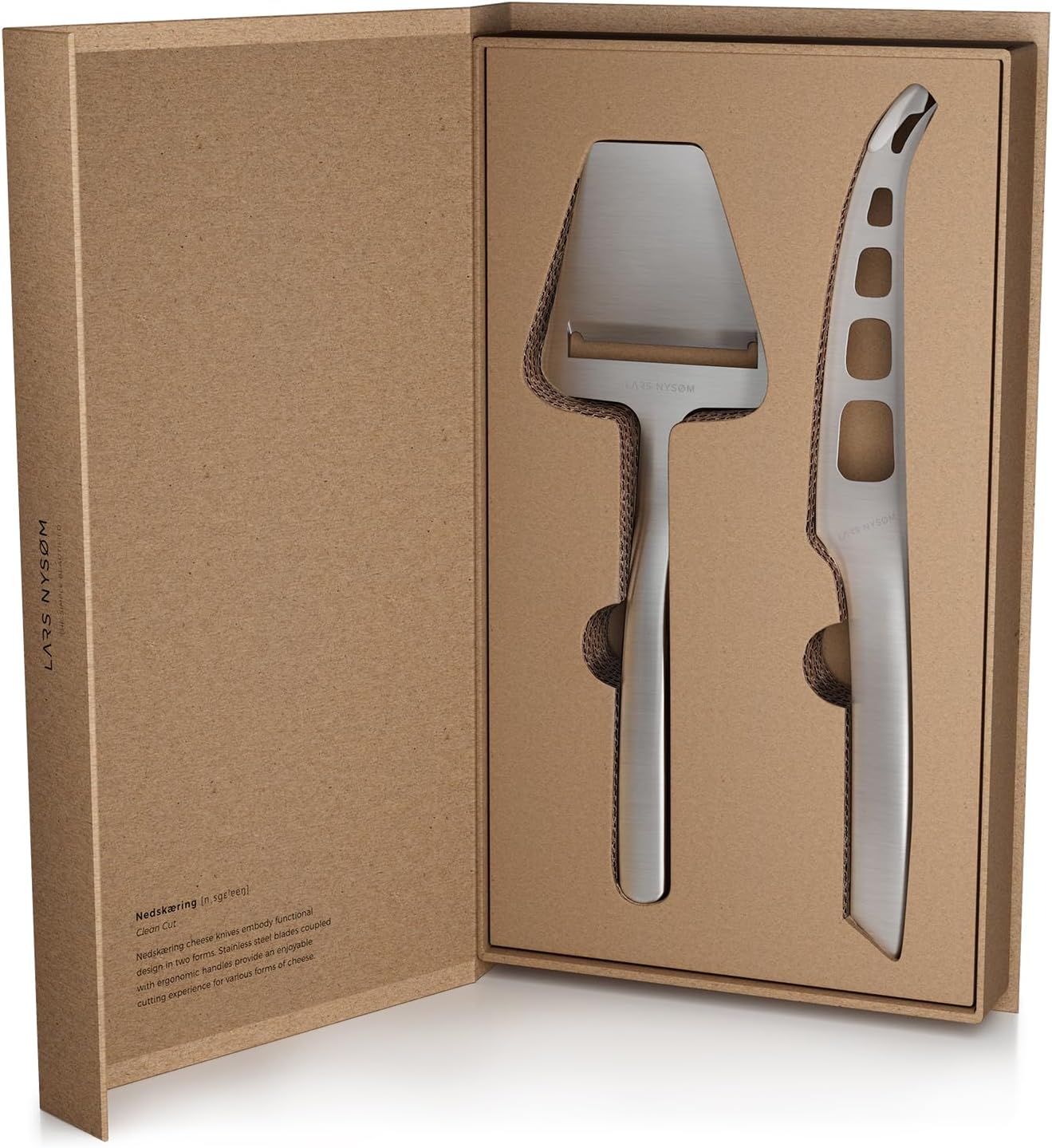 Amazon.com: LARS NYSØM Cheese Knife and Cheese Slicer Set 2 pcs. I ...