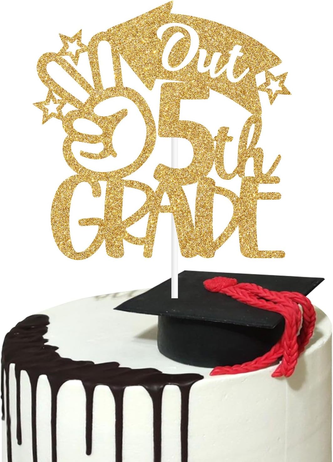 Amazon.com: Peace Out 5th Grade Cake Topper, 5th Grade Grad, Next Stop ...