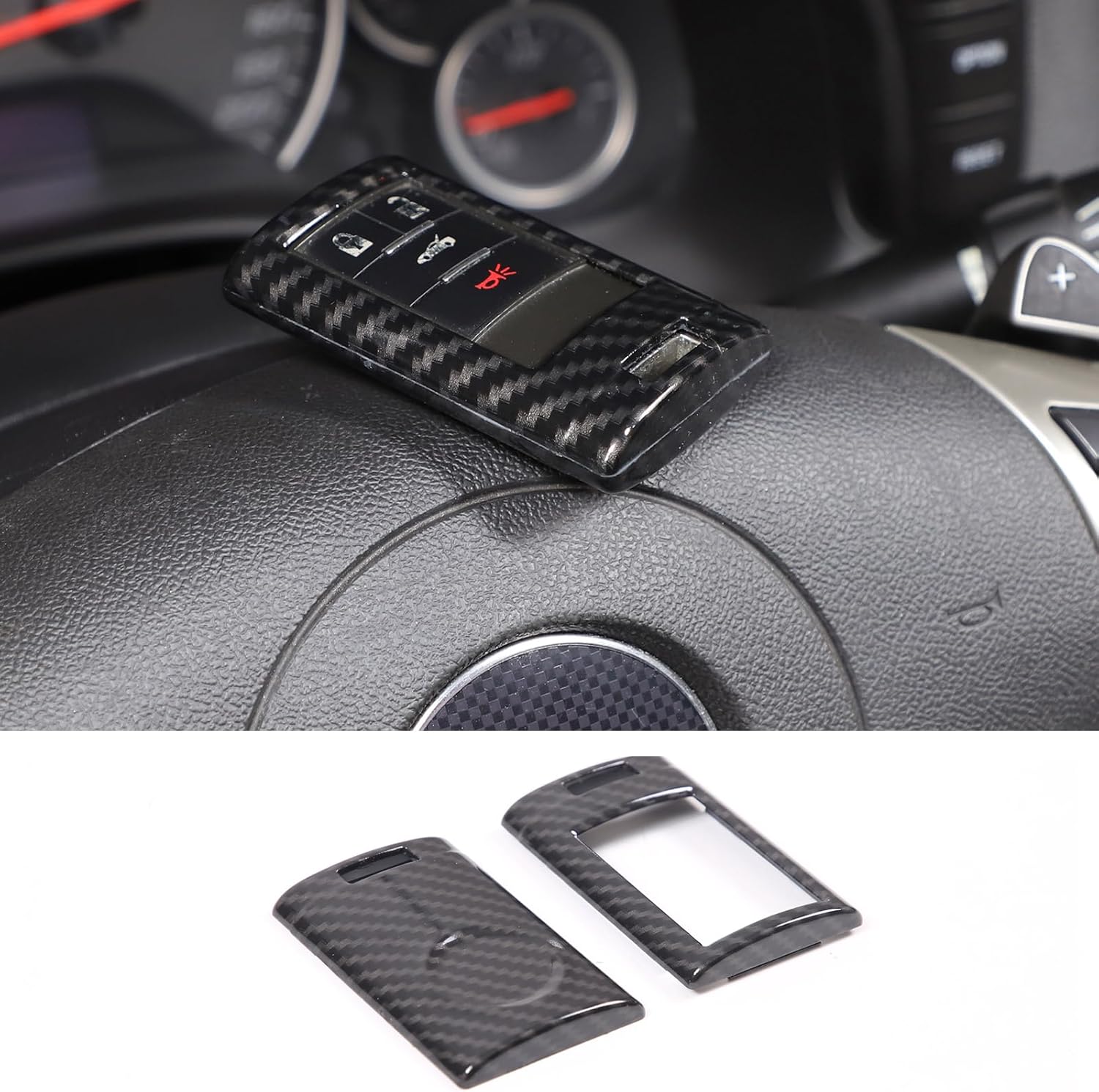 Amazon.com: Carbon Fiber Soft Silicone Smart Key Fob Cover Case, for ...