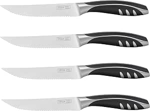 Slitzer Germany 4-Piece Steak Knife Set - 9 1/8 Inch Stainless Steel ...