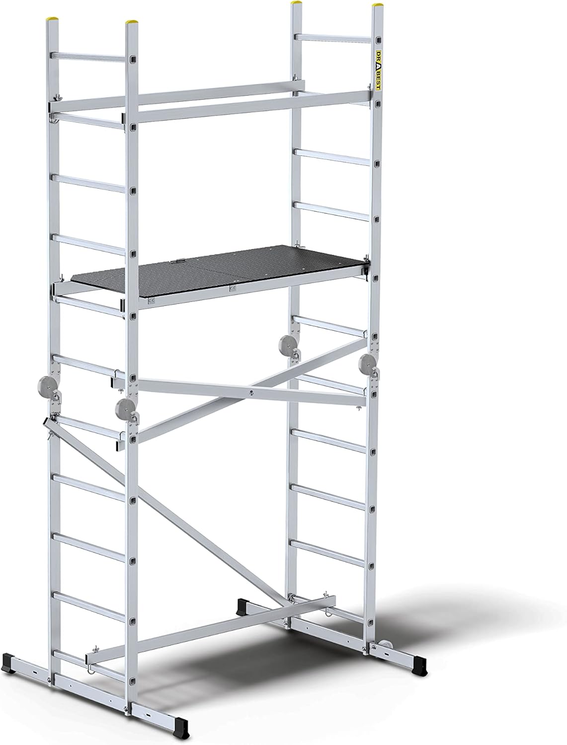 DRABEST PRO SERIES LADDERS Aluminium Ladder Scaffolding 4x5 Steps ...