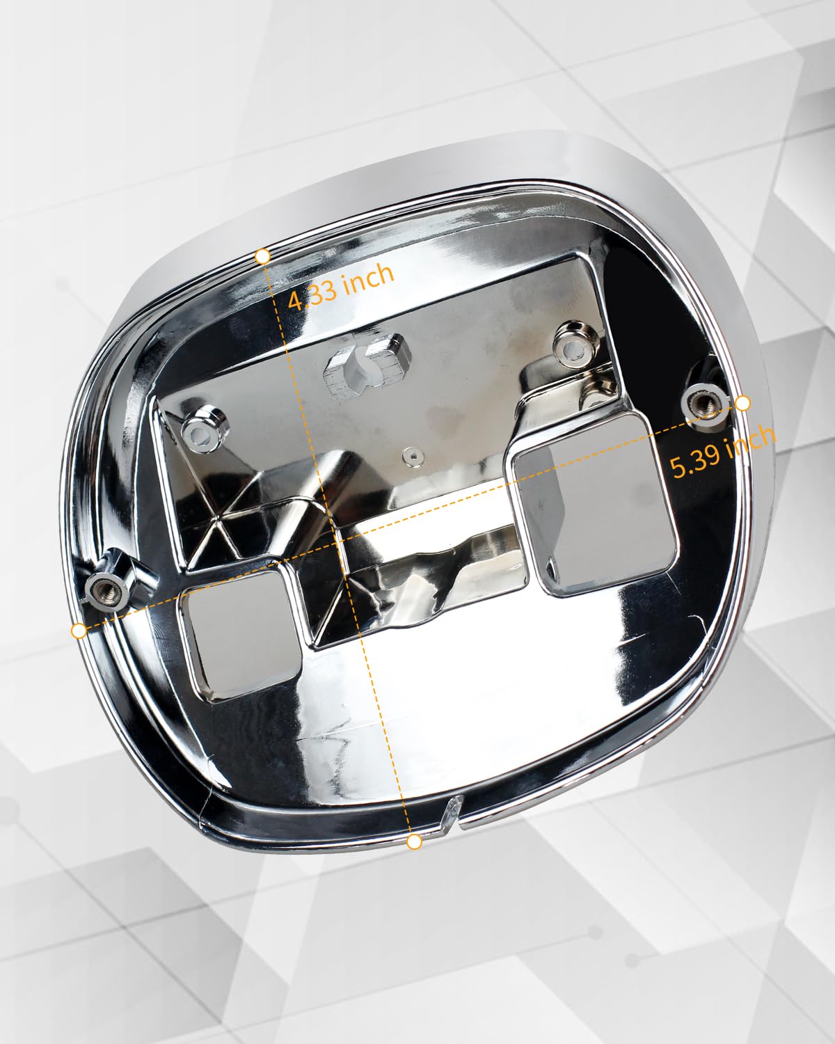 Snapklik.com : QUASCO Chrome Tail Light Base Plate, Taillight Baseplate ...