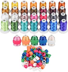 Amazon.com: 28 Assorted Colors Embroidery Machine Thread with 28 Thread ...