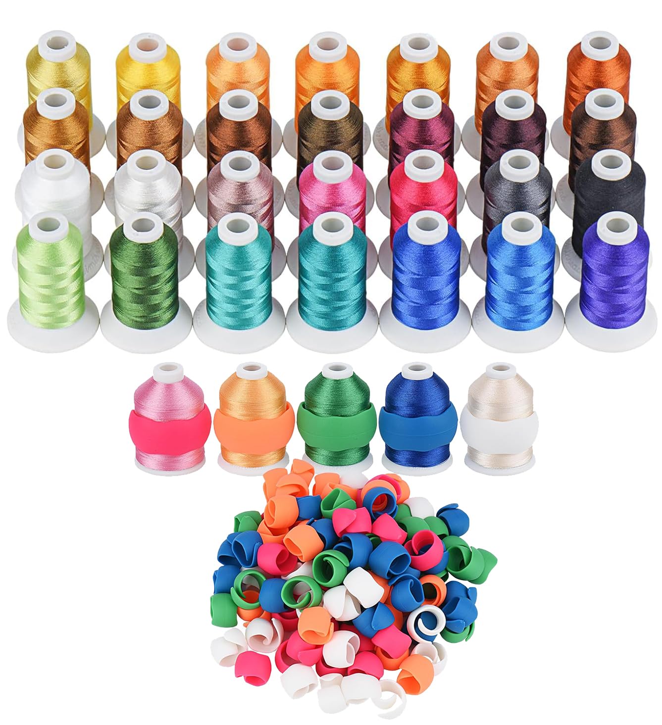 Amazon.com: 28 Assorted Colors Embroidery Machine Thread with 28 Thread ...