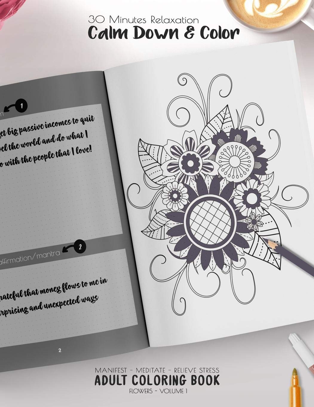 Amazon.com: 30 Minutes Relaxation - Calm Down & Color - Manifest ...