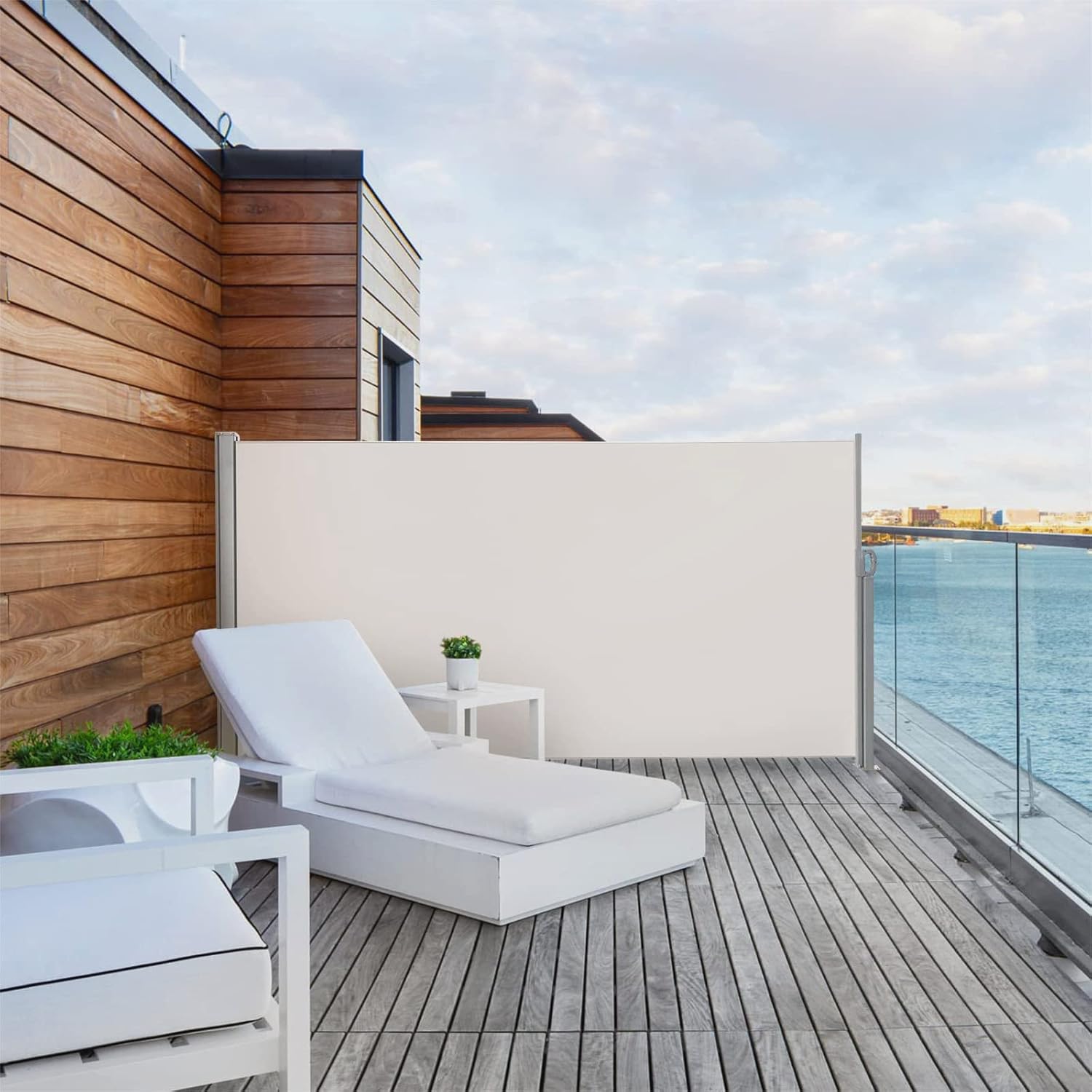 Amazon.com : Retractable Side Awning, 118”x63” Stable Full Aluminum ...