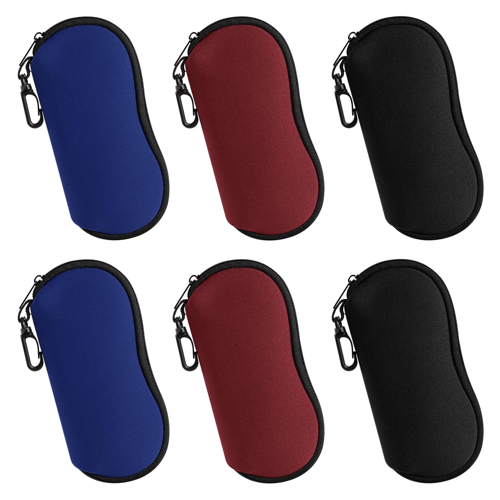 VZZNN 6 PACK Sunglasses Case, Eyeglass Case Soft Glasses Case Sunglass ...