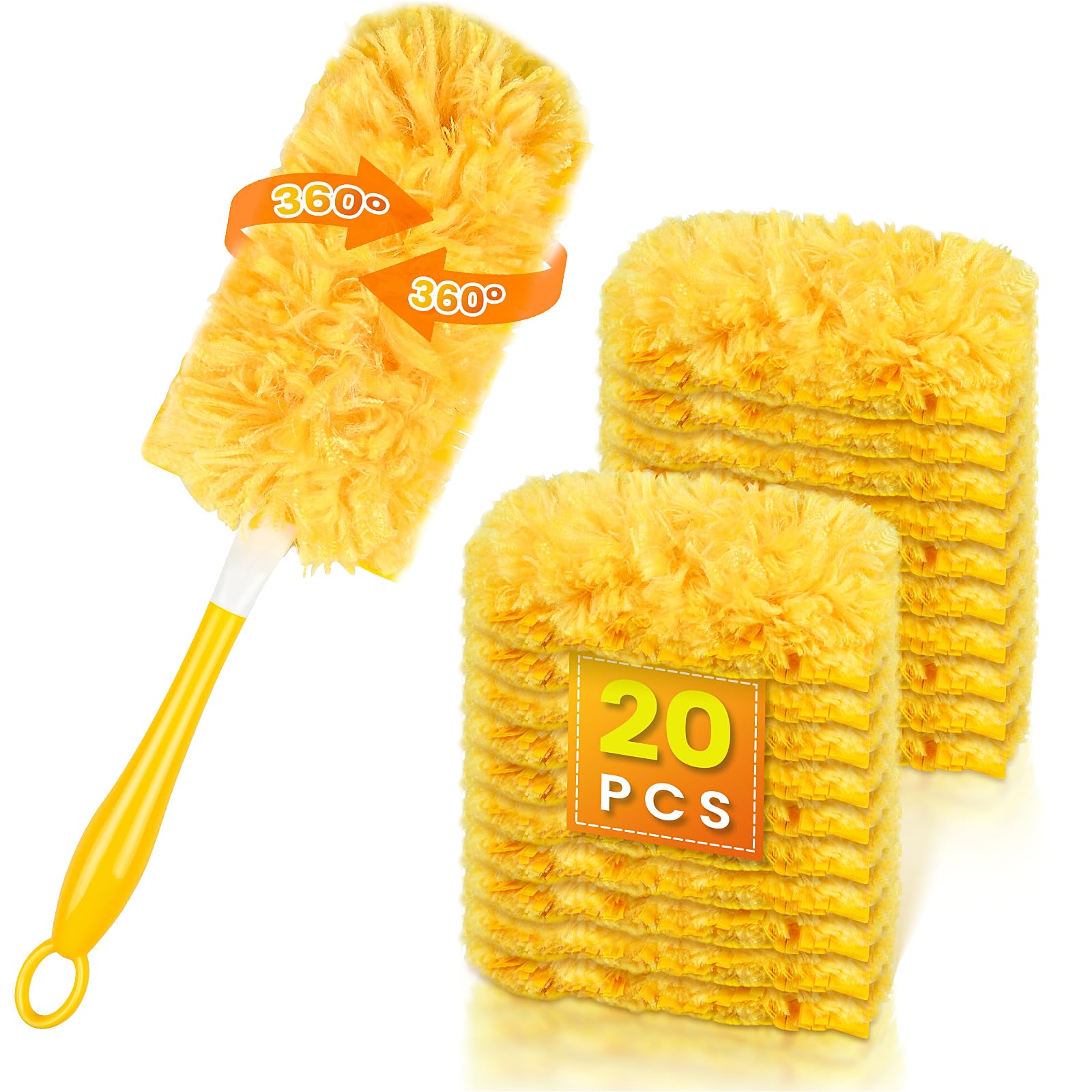Amazon.com: Bisenkud 20 Count 360 Duster Pads for Swiffer Duster Refill ...