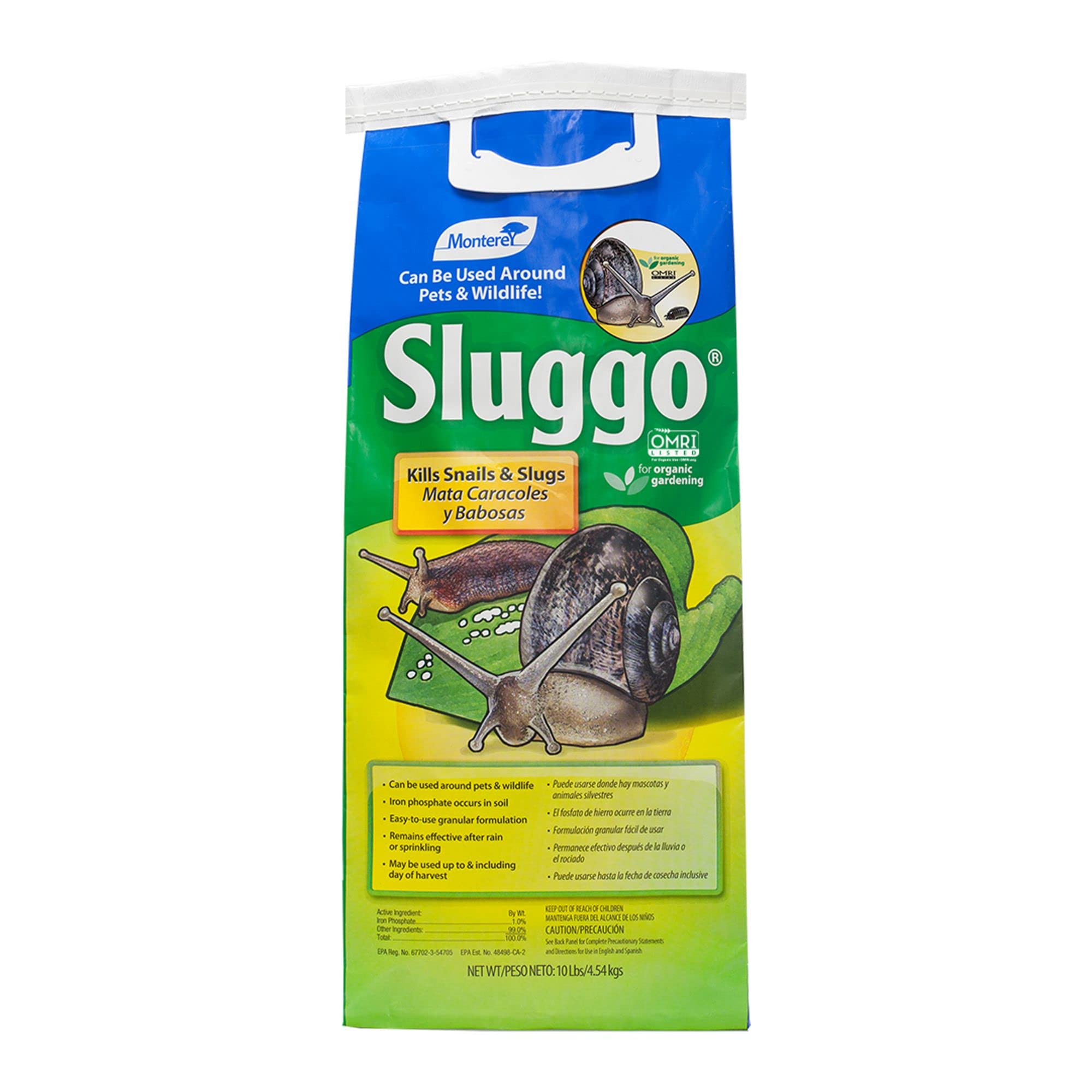 Buy Monterey LG6510 Sluggo Wildlife and Pet Safe Slug Killer, 10-Pound ...