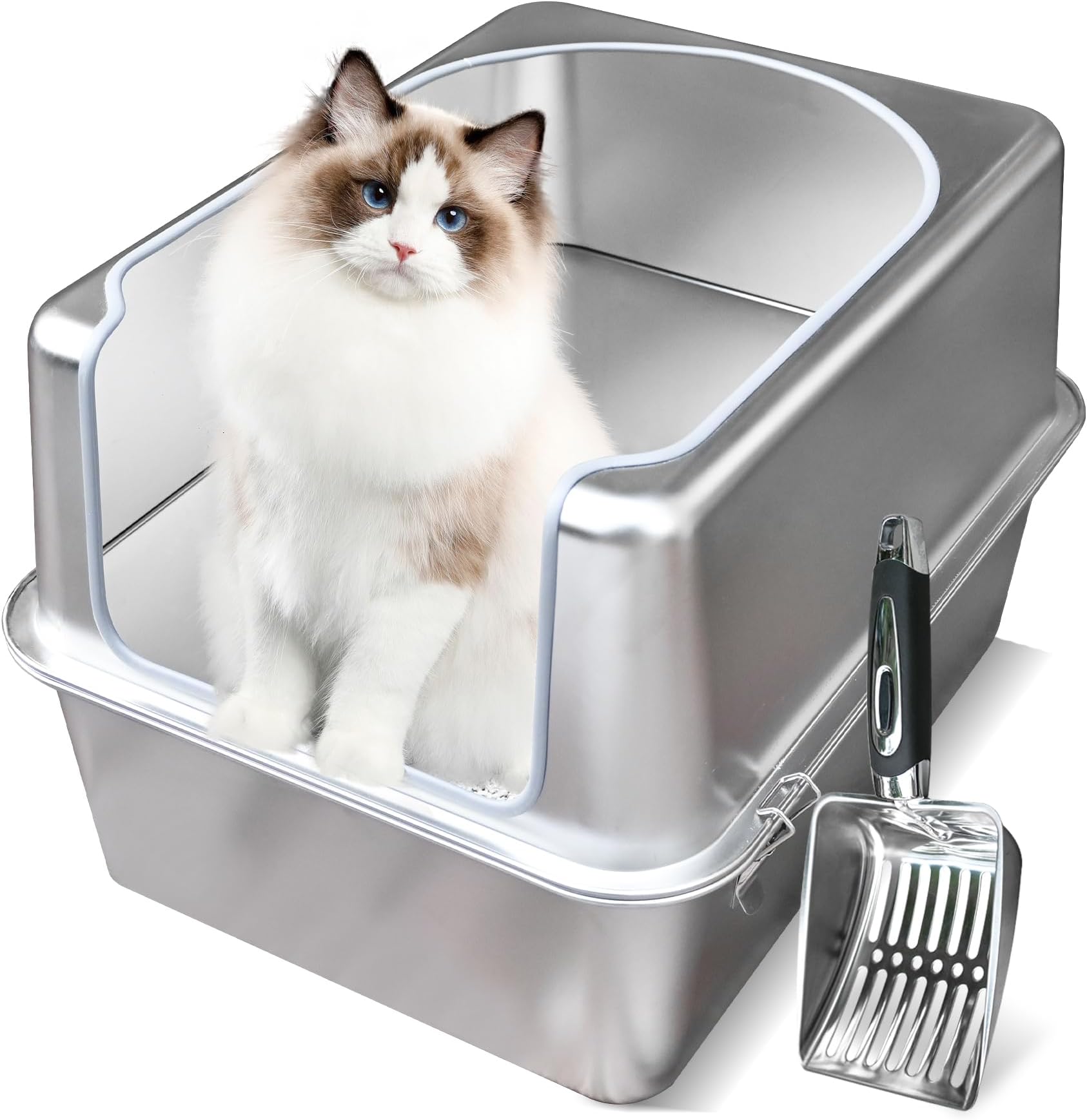 Amazon.com: Small Litter Box for Cat, Kitten and Rabbit, Stainless ...