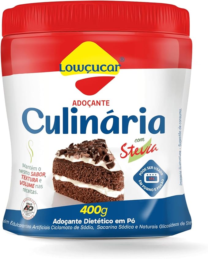 Adocante Culinario Lowcucar Com Stevia Pote 400g | Amazon.com.br