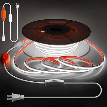 Amazon.com: Aclorol 30M White COB LED Strip Lights Outdoor Waterproof ...