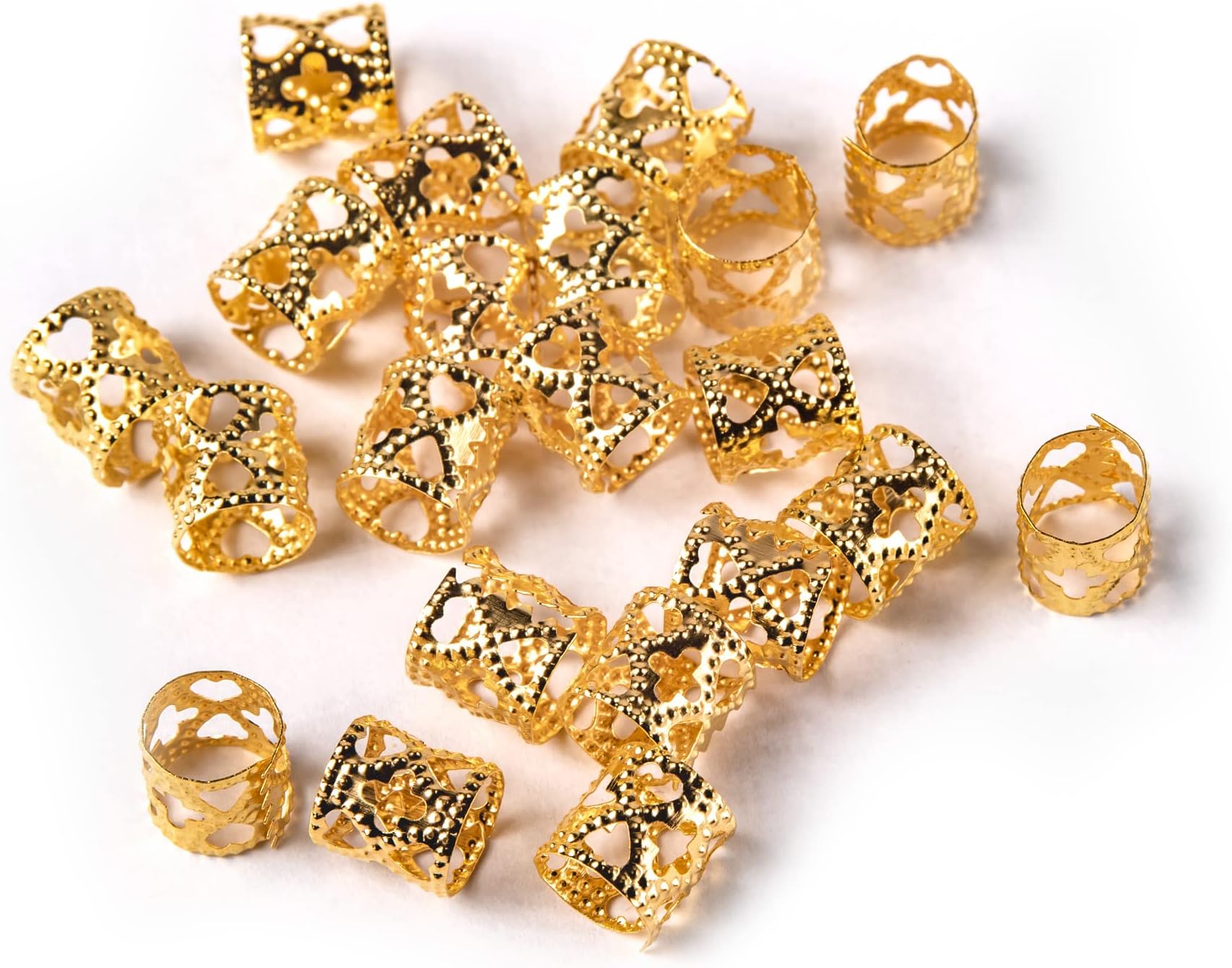 Amazon.com : Dreadlock Braids Hair Accessories Silver Gold Braiding ...