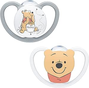 NUK Space Baby Dummy | 0-6 Months | Soothers with Extra Ventilation for Sensitive Skin| BPA-Free ...