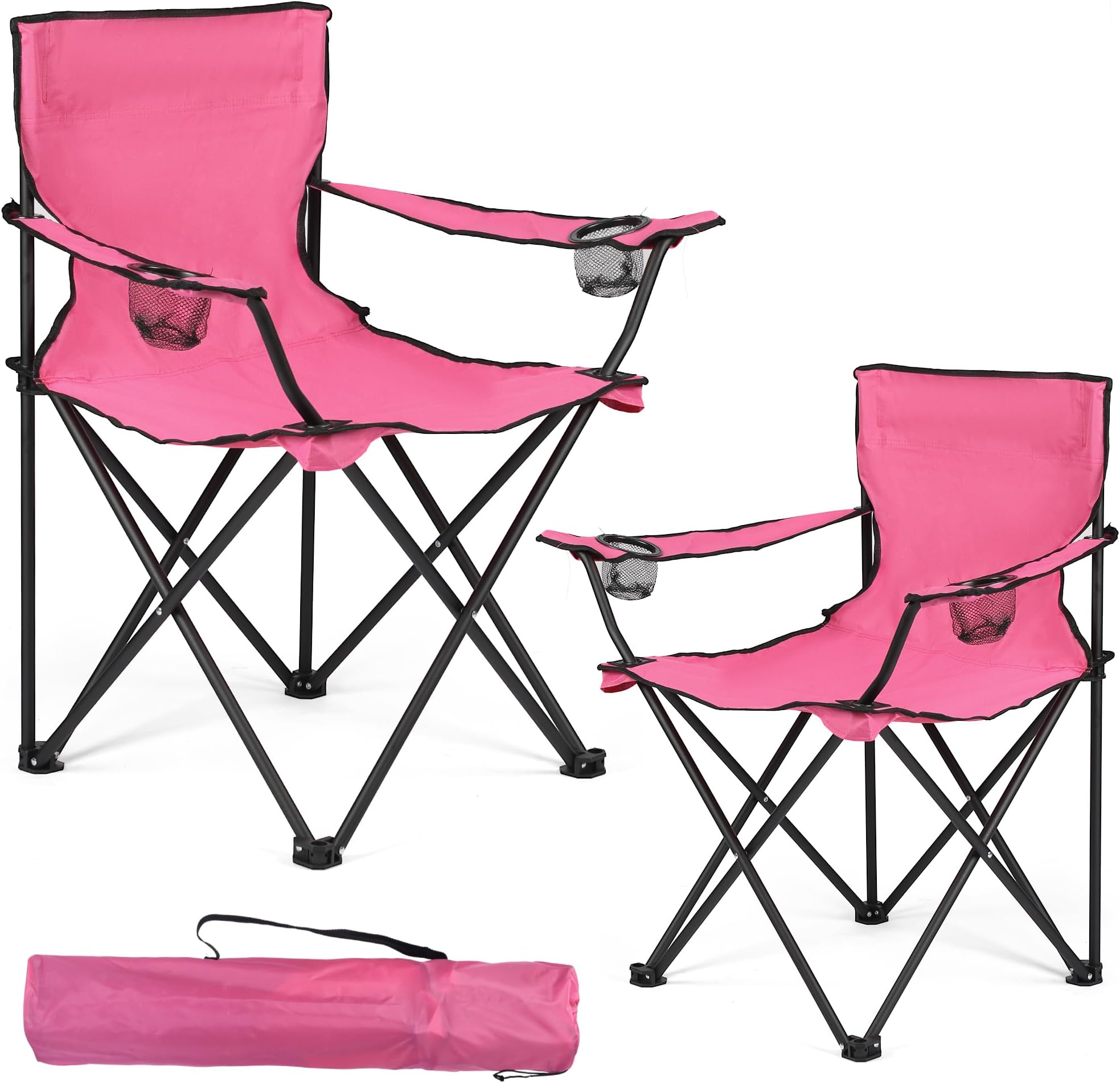 Amazon.com: 2 Pack Camping Chairs - Lightweight and Supportive Chairs ...