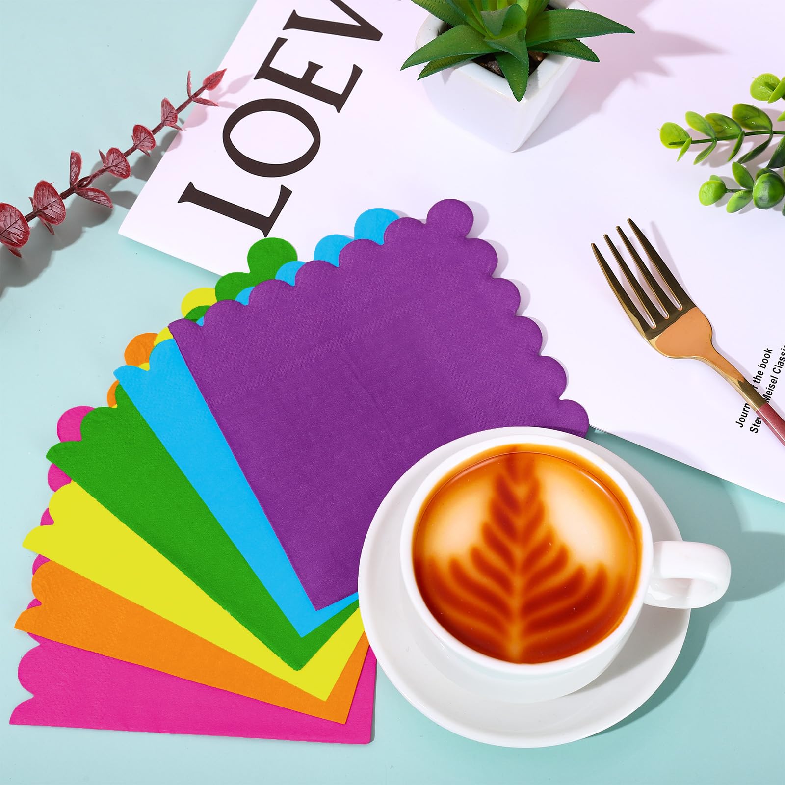 Pastel Paper Dinner Napkins Whaline 100Pcs Hot Pink Cocktail Napkin ...