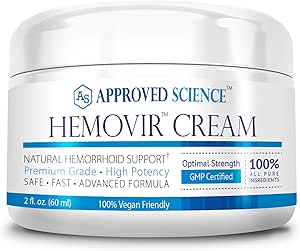Amazon.com: Approved Science Hemovir Cream - Hemorrhoid Support - 2 Fl ...