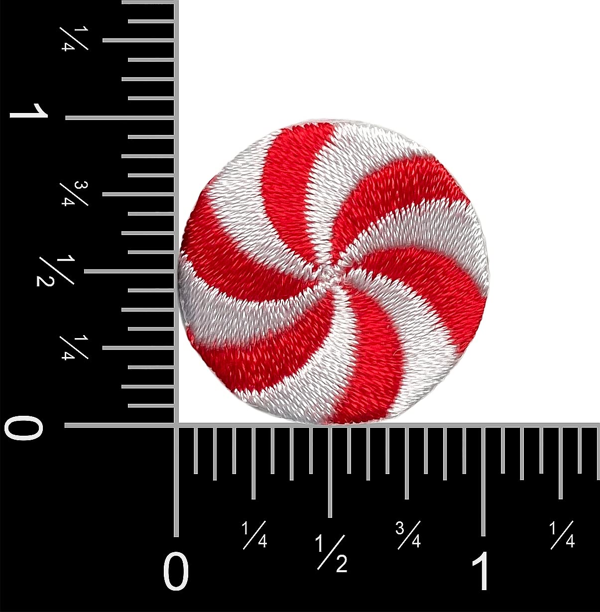 Snapklik.com : (Set Of 10) Small 1" Red Peppermint Candy Embroidered ...