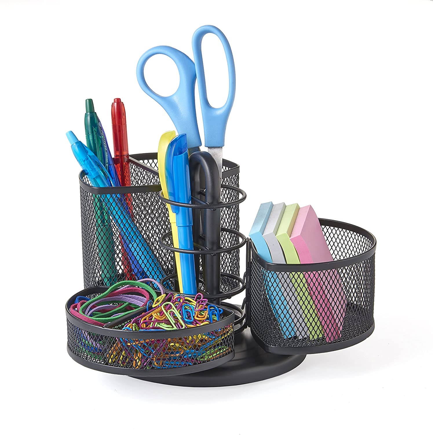 Snapklik.com : Nifty Desk And Office Organizing Carousel Modern Black ...