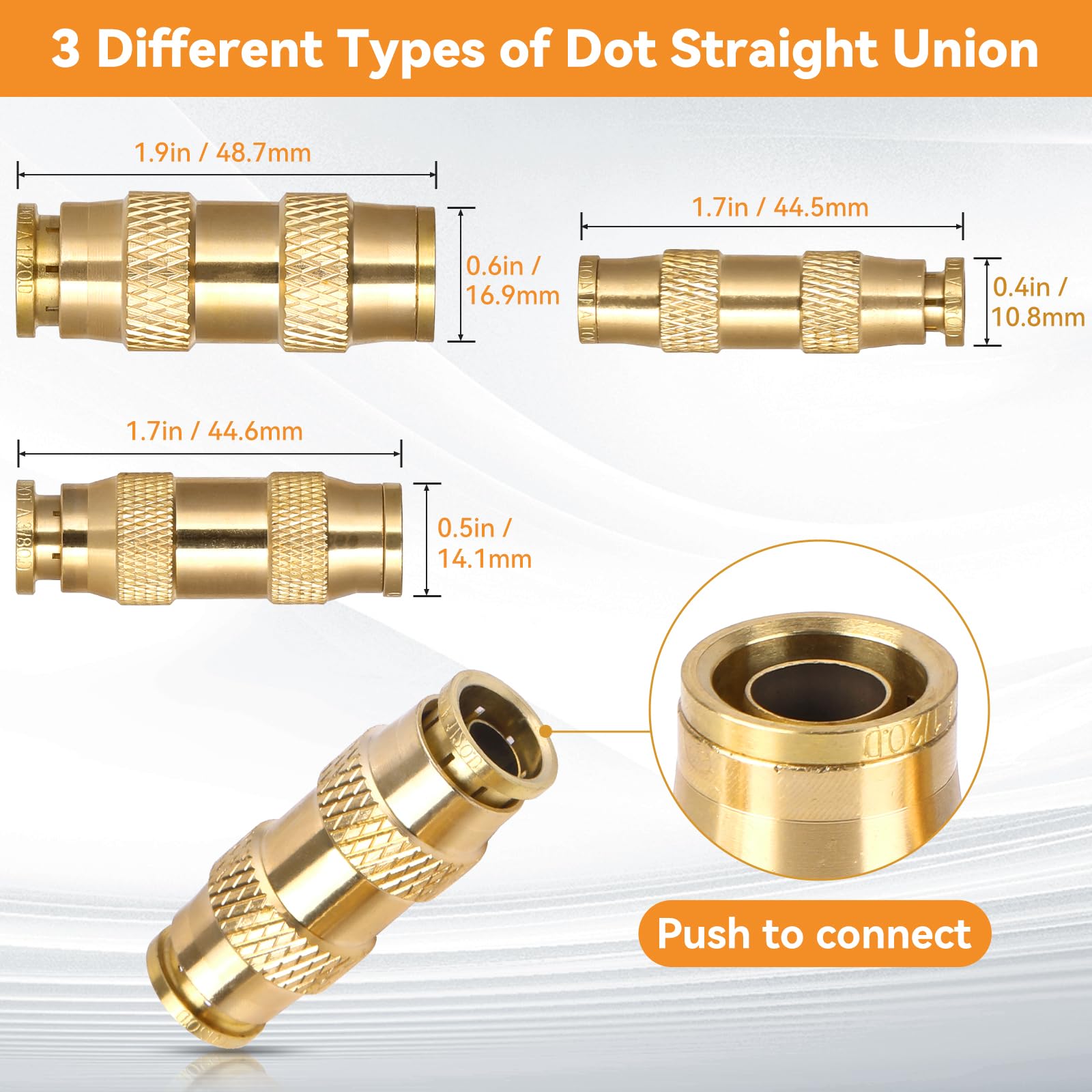 Snapklik.com : HOTROSE 27PCS Brass DOT Air Line Fittings Kit 1/4 3/8 1/ ...