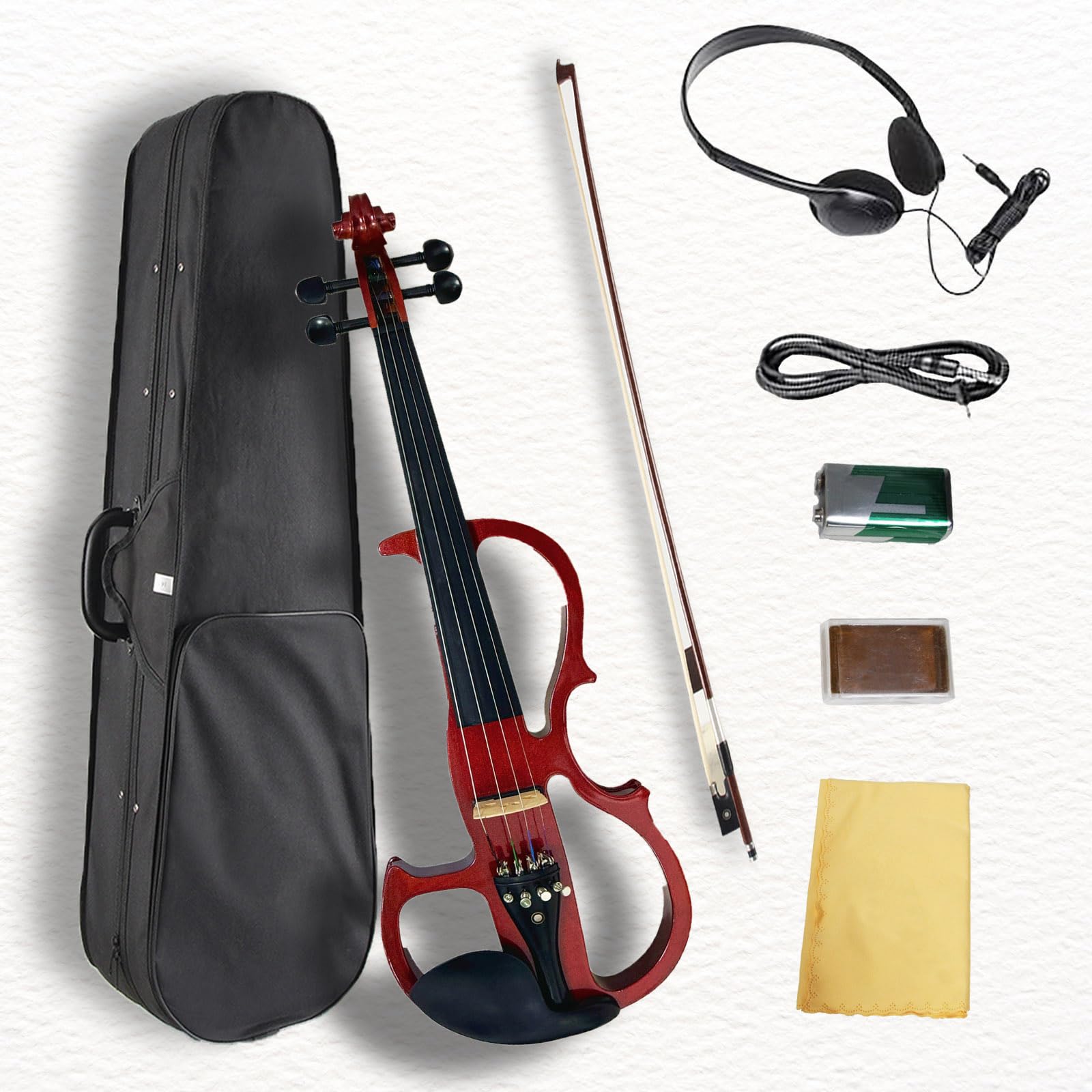 Amazon.com: Ceciliec Electric Violin, 4/4 Full Size Silent Violin ...