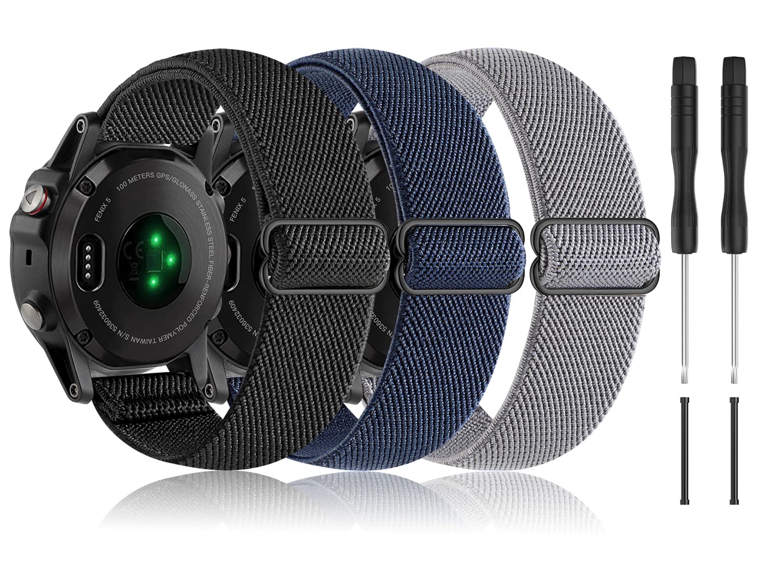 Amazon.com: Bolesi 3 Pack Compatible with Garmin Fenix 5 Bands 22mm ...