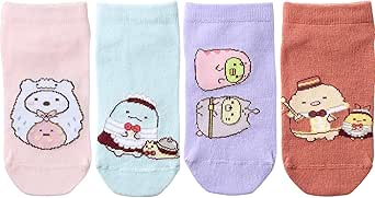 Amazon.co.jp: Okamoto 610401 Sumikko Gurashi Character Socks, Set of 4 ...