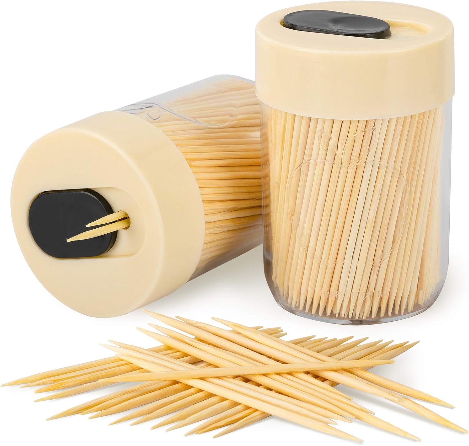 Amazon.com: Urbanstrive Sturdy Safe Toothpick Holder with 800 Natural ...
