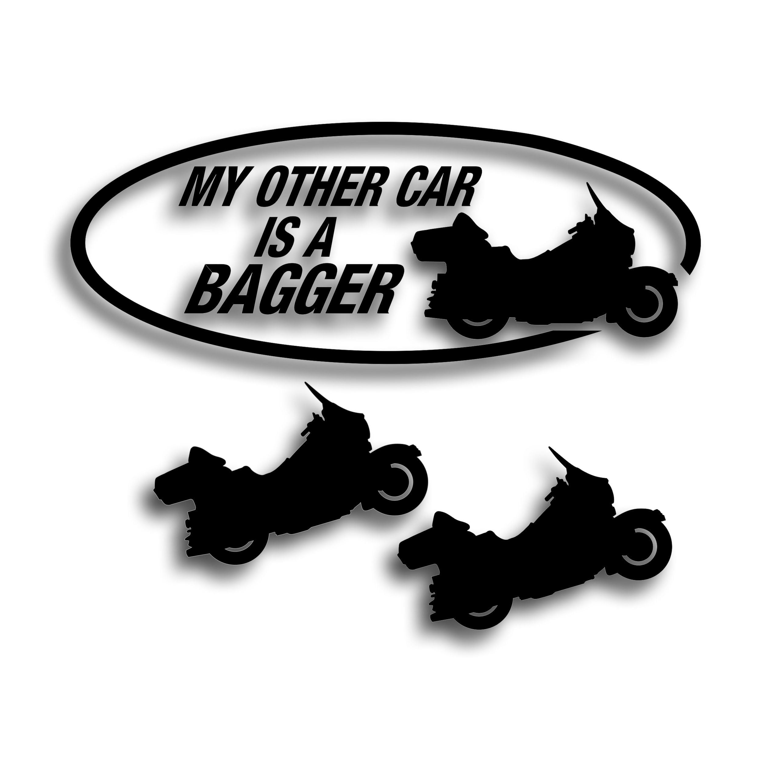 Amazon.com - My Other Car is A Bagger Decal for Touring Bike Motorcycle ...
