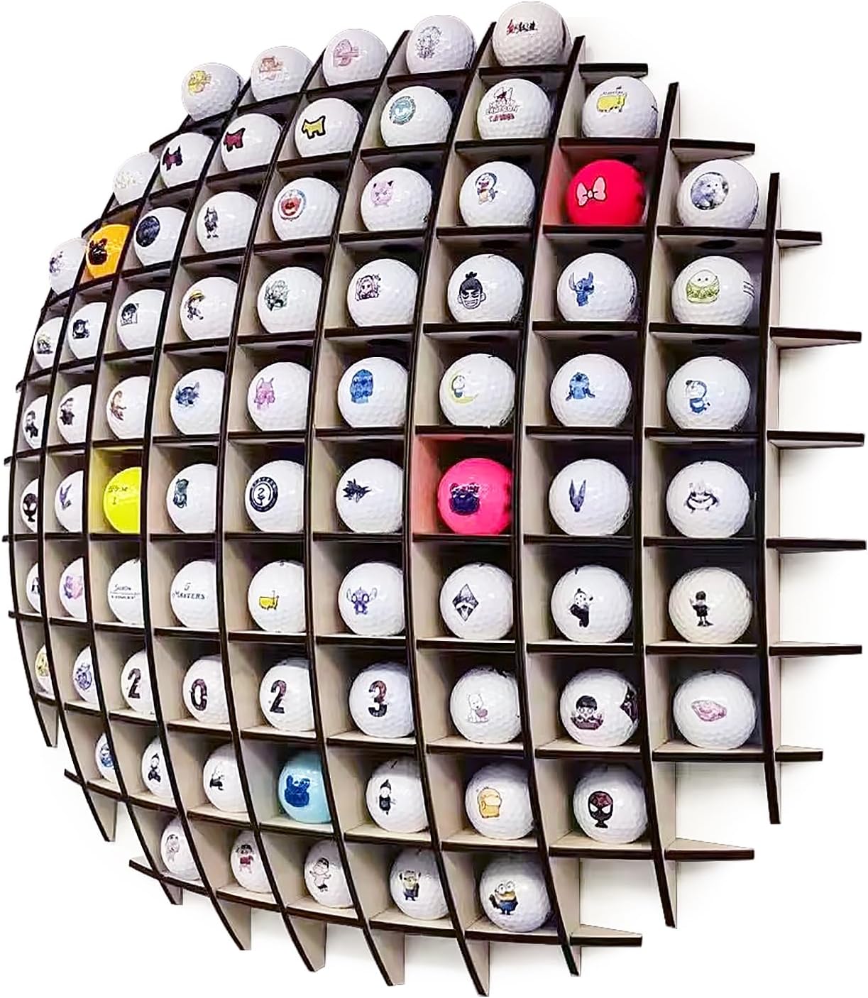 Amazon.com: 108 Golf Ball Display Case Cabinet (Walnut) : Sports & Outdoors