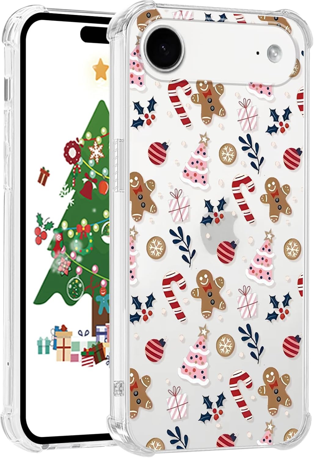 Kivlclri Natale Trasparente Cover per iPhone 17 Air 6,5'', Cellulare PC ...