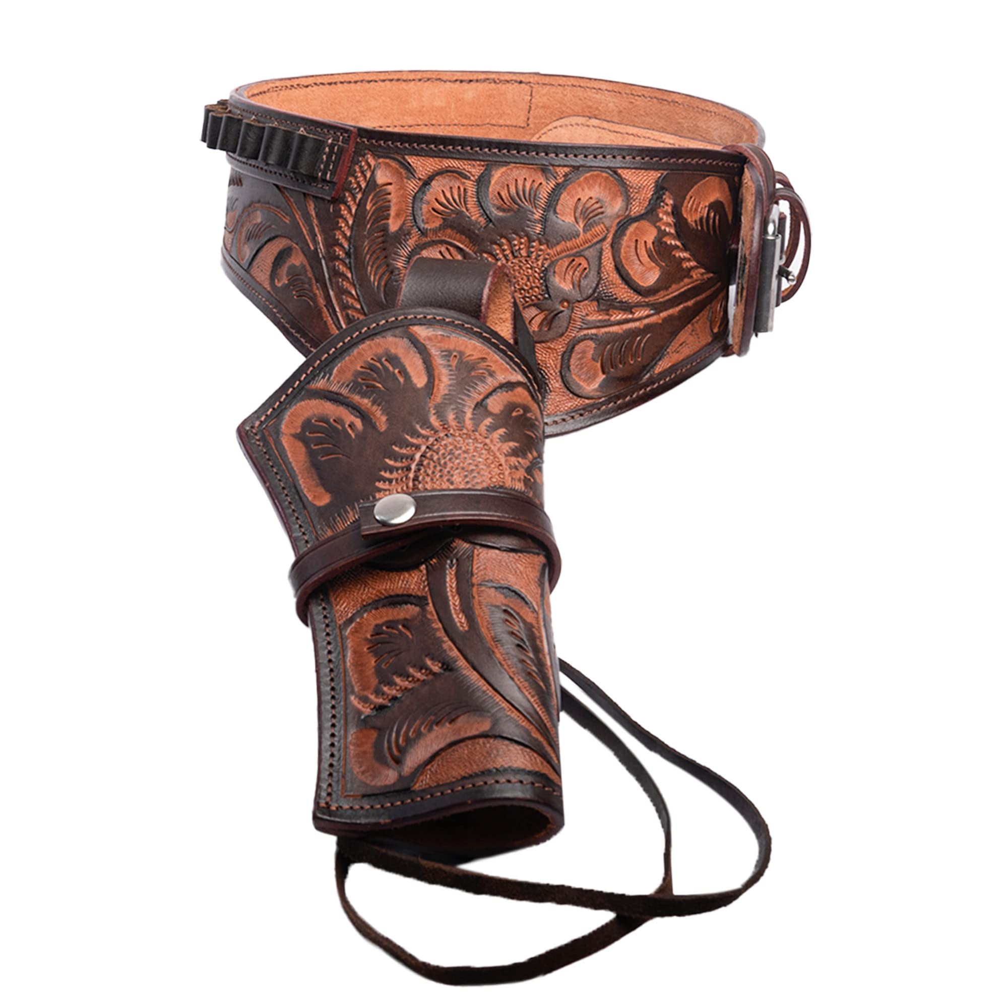 Buy Hulara Full Grain Buff Leather 22 Caliber Plain Western Holster ...