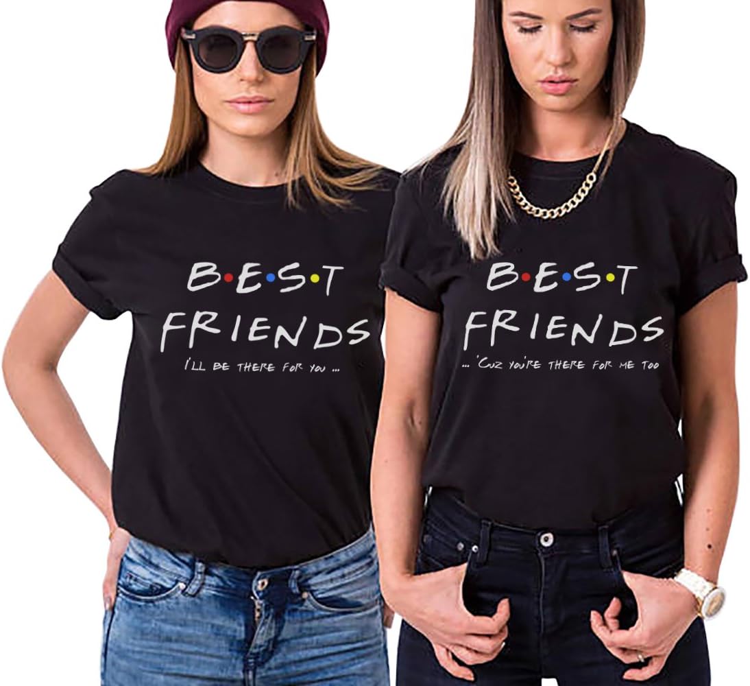 Amazon.com: Best Friend TV Tee Friends Shirts for 2 Girls Women ...