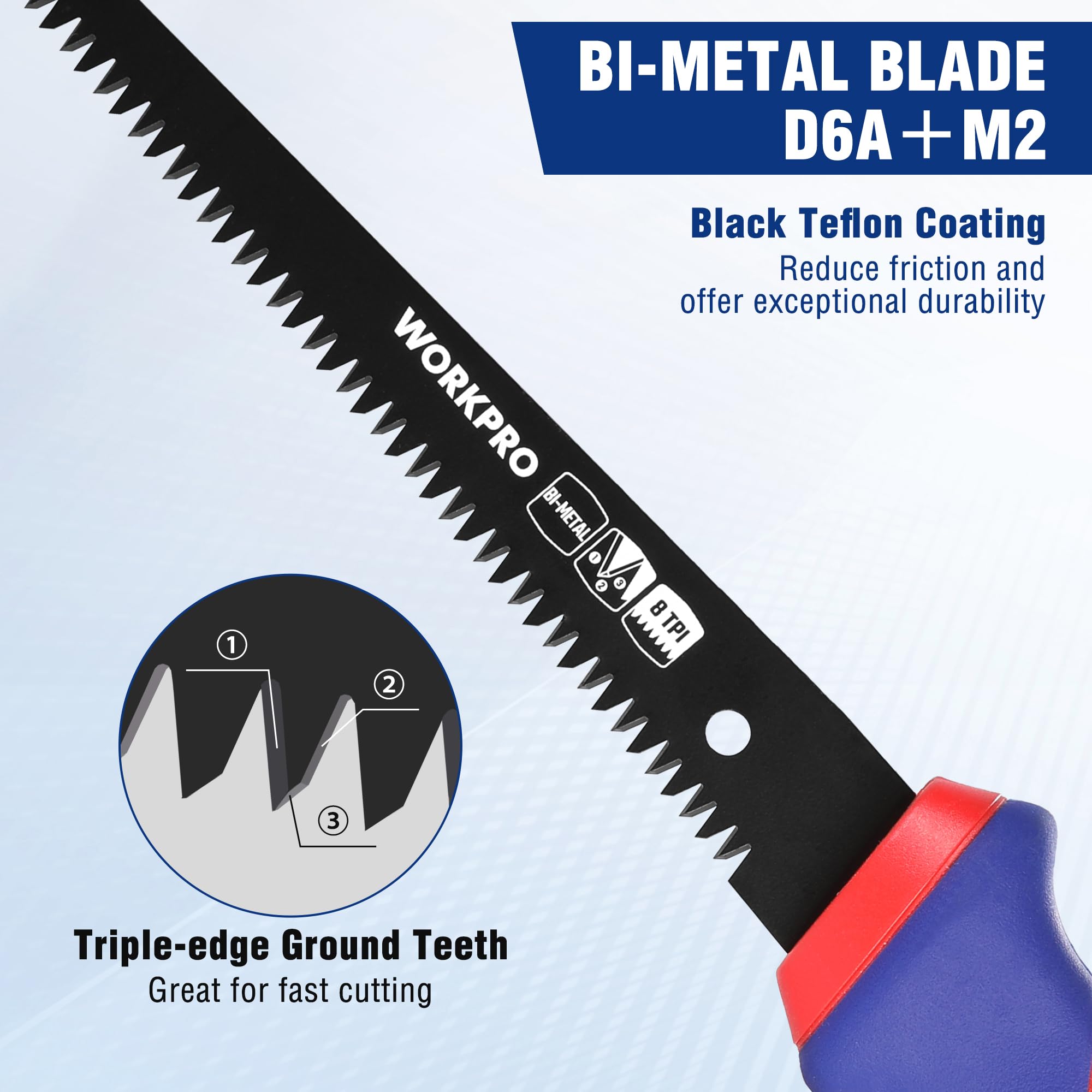 Snapklik.com : WORKPRO Drywall Saw, 6-inch Jab/Keyhole/Wallboard ...