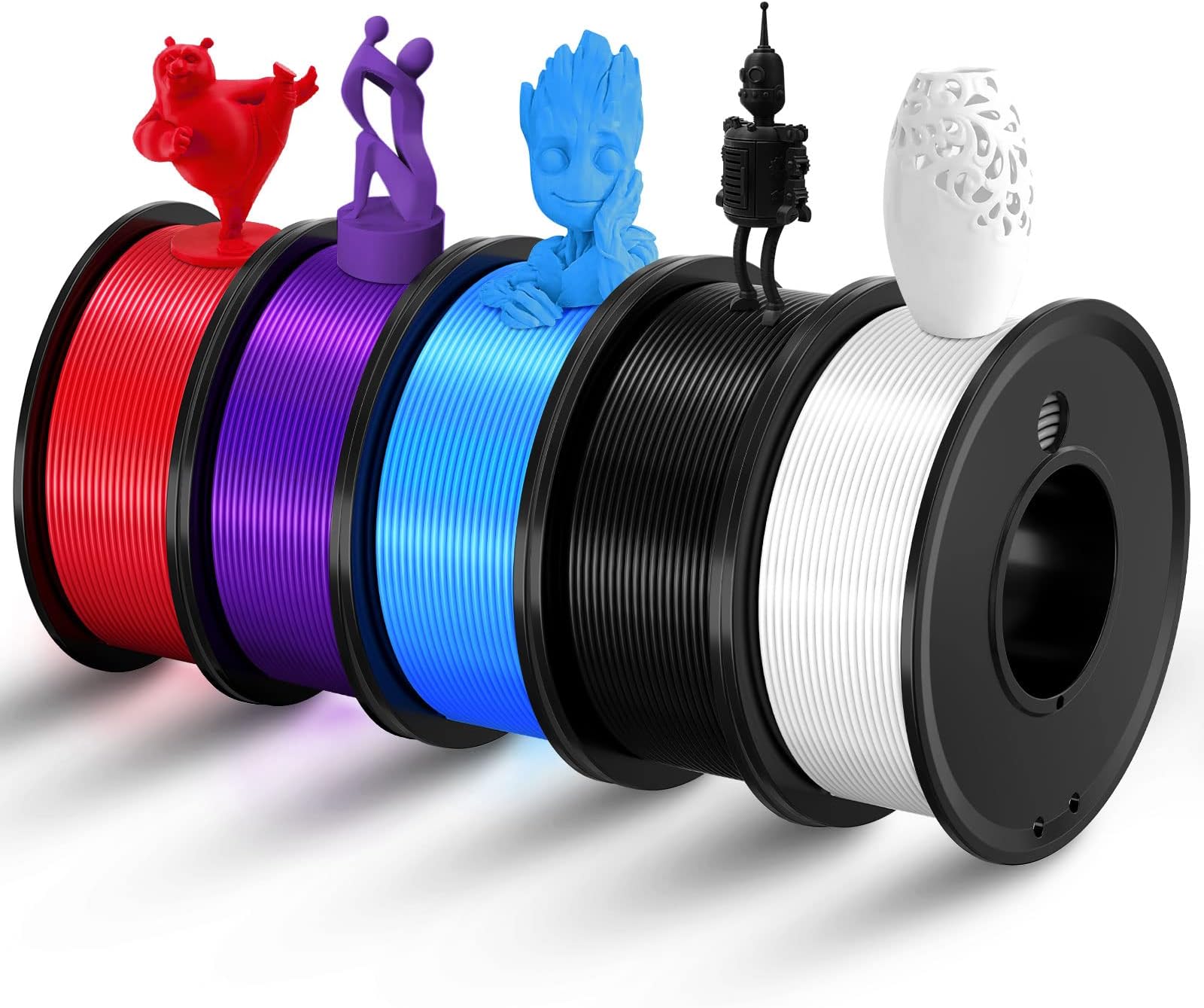 Amazon.com: SUNLU 3D Printer Filament Bundle Multicolor PETG Filament 1 ...