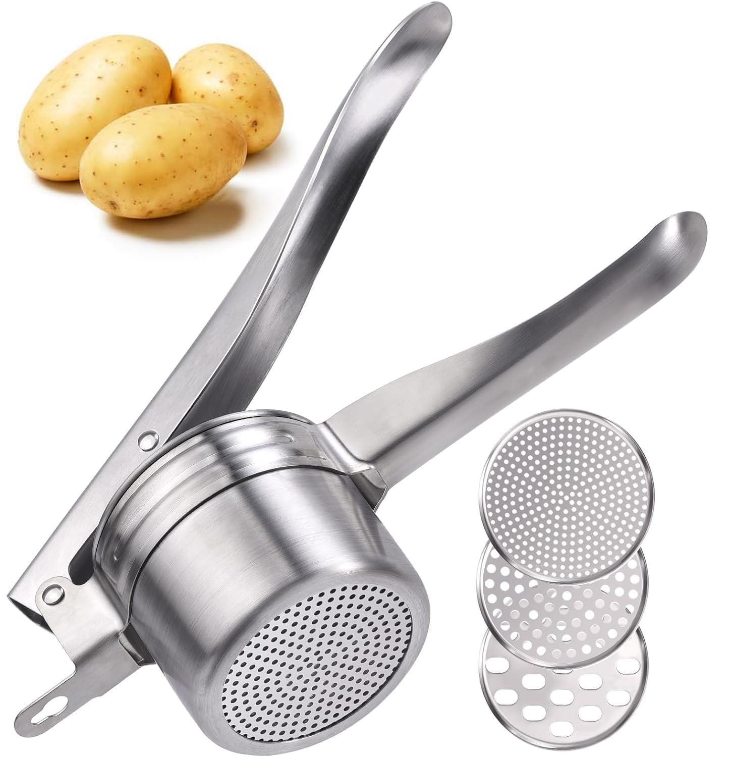 Amazon.com: Potato Ricer 15oz Stainless Steel by Zorgons - Sturdy ...