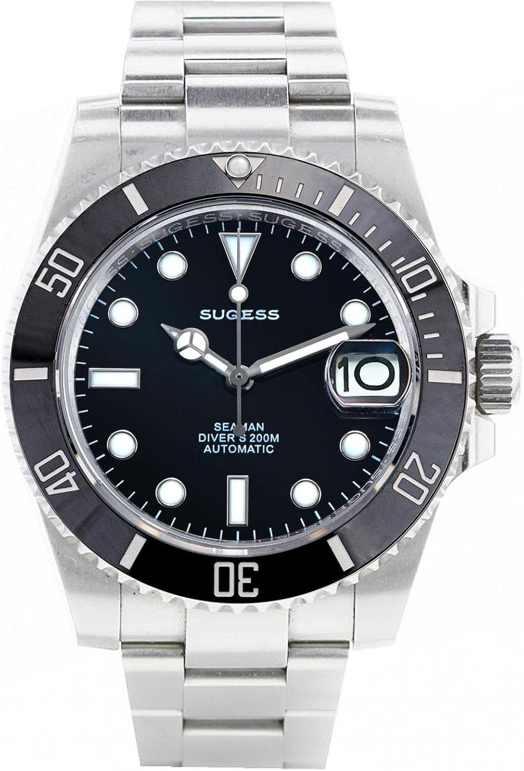 Amazon.com: Sugess ISO-6425 Genuine Ceramic Bezel x 316L Steel 200m ...