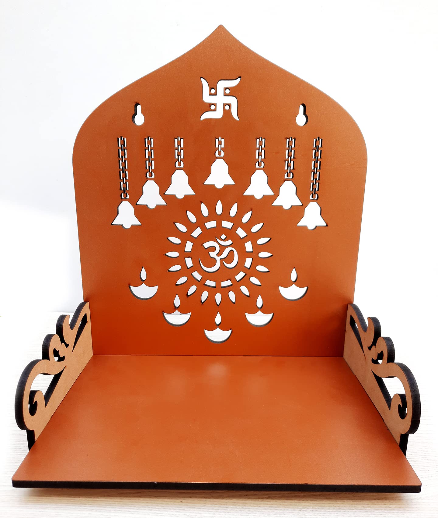 Buy Temple Bell, Satiya and Om Symbols Jali Cutting Foldable Hanging ...