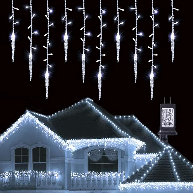 Icicle Christmas Lights, 29.5ft 360 LED Connectable Icicle String ...