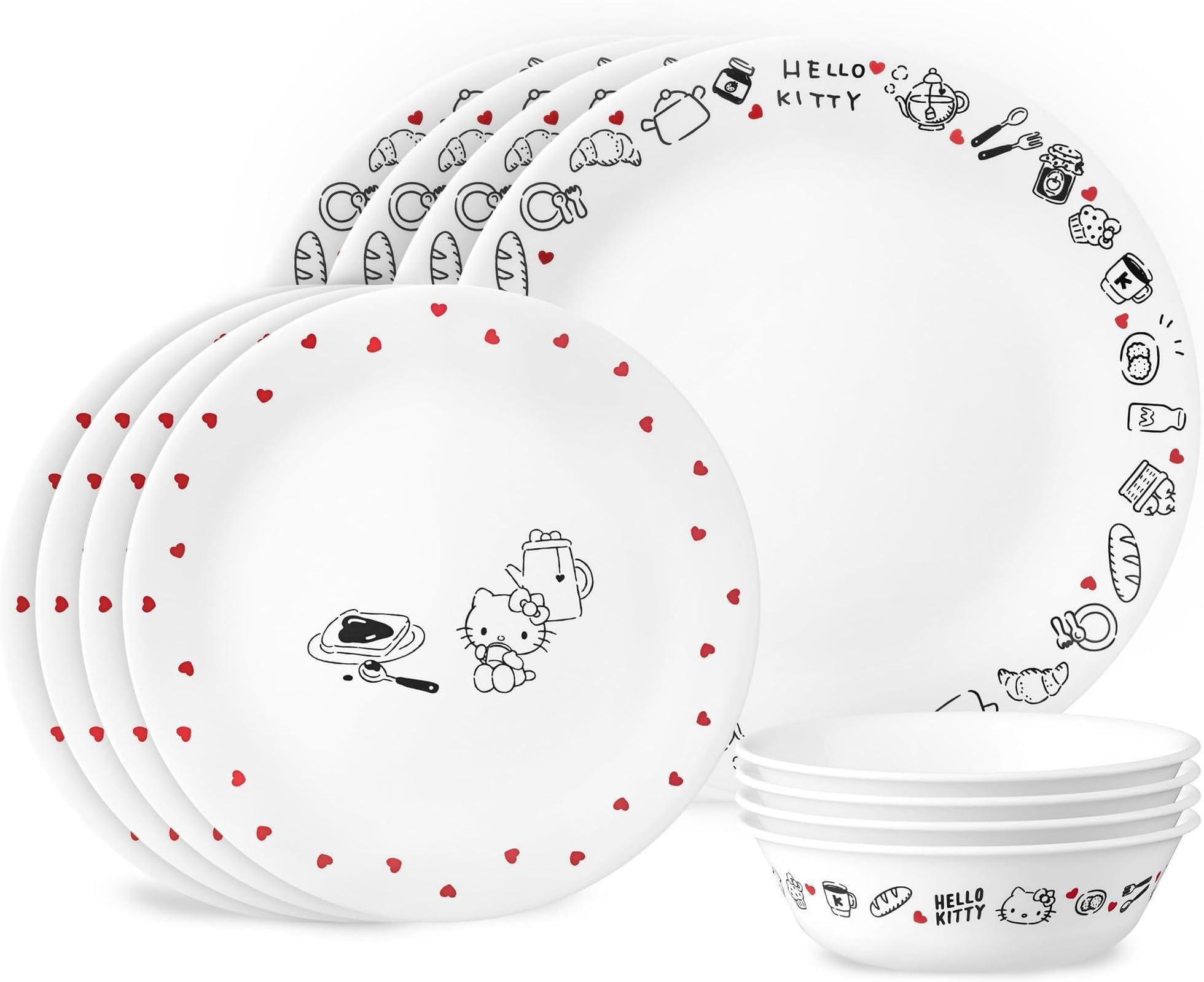 Amazon.com | Sanrio Hello Kitty Pink 3-Piece Ceramic Sushi Plate Set ...