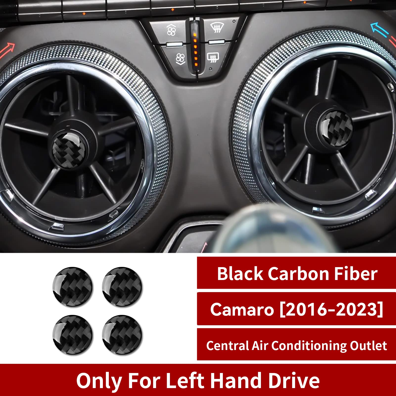 Snapklik.com : Car Center Air Vent Sticker Decal Carbon Fiber Interior ...