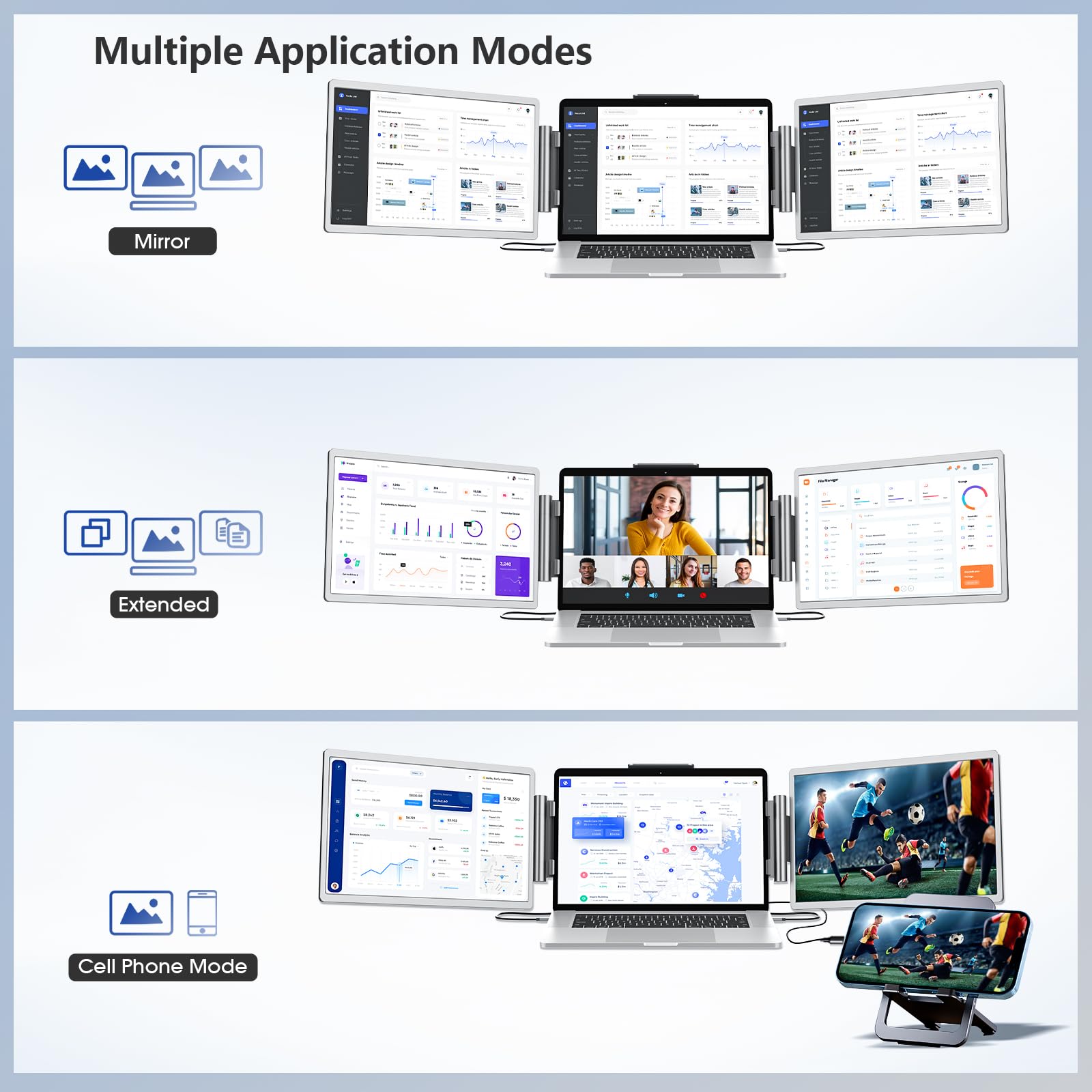 Snapklik.com : DSSWEN Laptop Screen Extender Monitor Portable: 14 ...