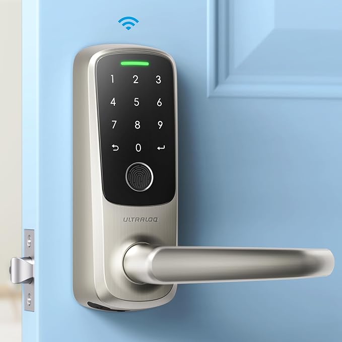 ULTRALOQ Latch 5 Smart Lock - Built-in WiFi Smart Fingerprint Door Lock ...