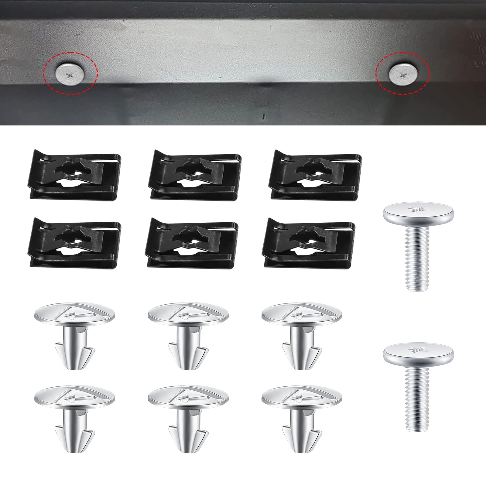 Snapklik.com : JawGrew 14 PCS Car Lower Engine Cover Bolt Pin Screw ...