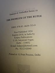 THE PROBLEM OF THE RUPEE : ITS ORIGIN AND ITS SOLUTION: (HISTORY OF ...