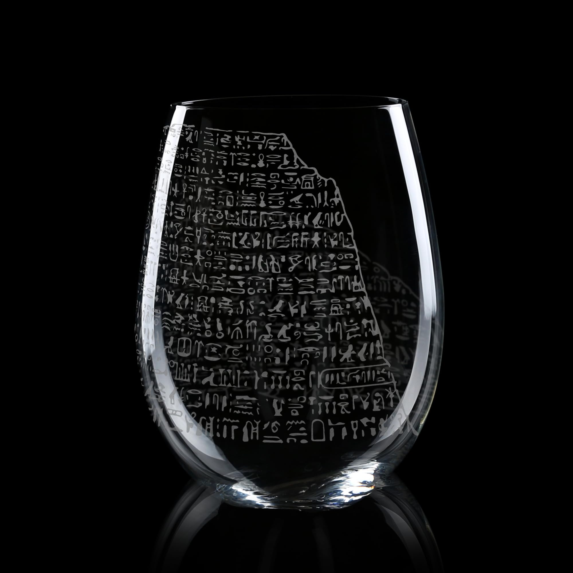 Snapklik.com : ROSETTA STONE Engraved 17oz Wine Glass Great Gift Idea