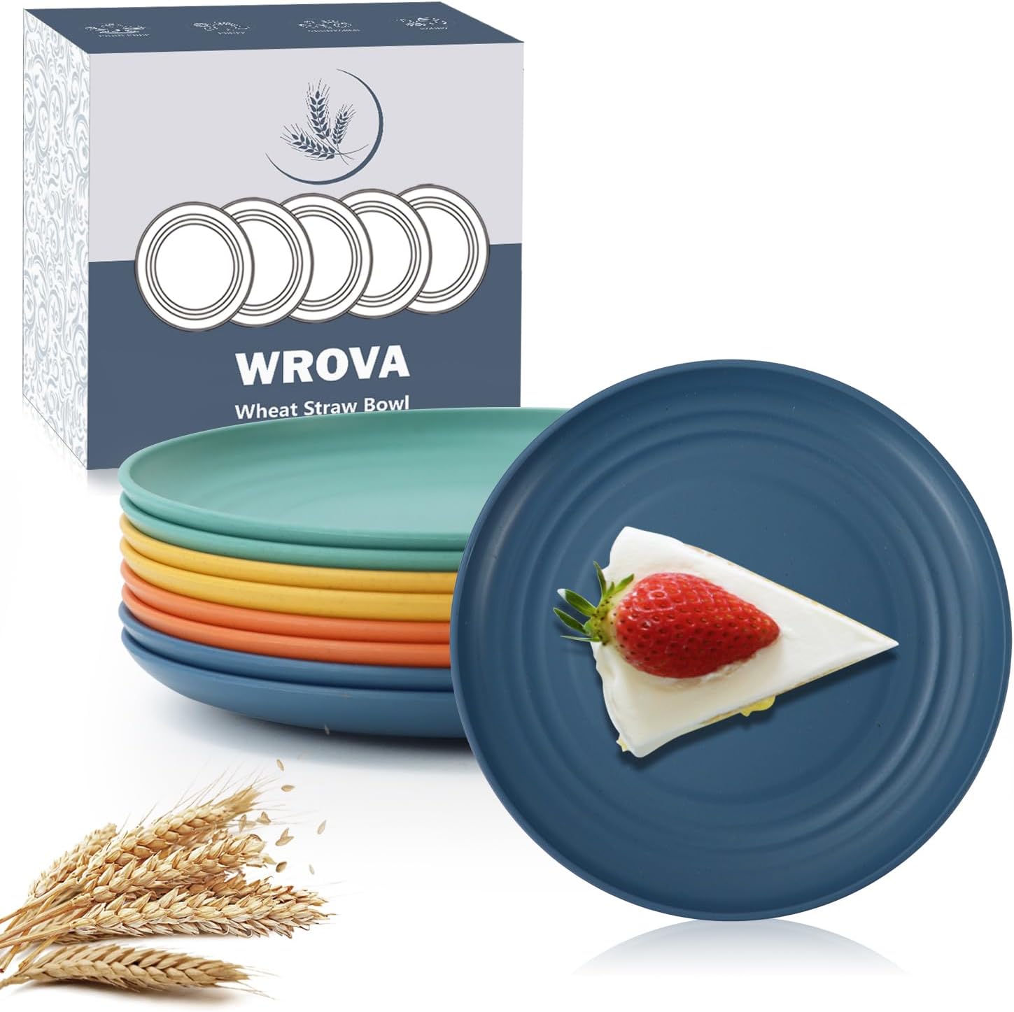 Amazon.com | Wrova 5.5Inches Handy Appetizer Plates Set of 8 - Small ...