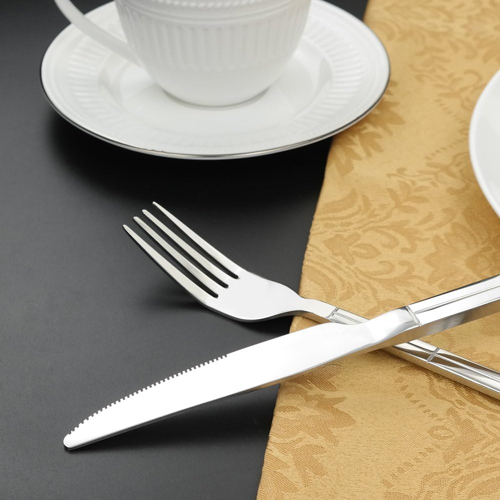 Hokky 32 Pieces Table Cutlery Sets Flatware Set for 8, Stainless Steel ...